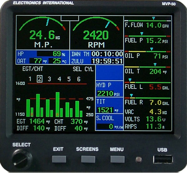 Electronics International MVP-50P Engine Monitor (Piston)